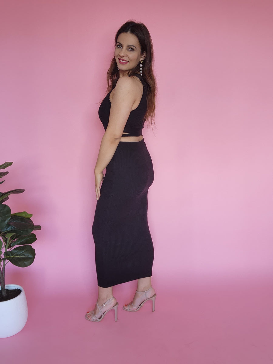 Sasha Knit Set Black – In Style Label